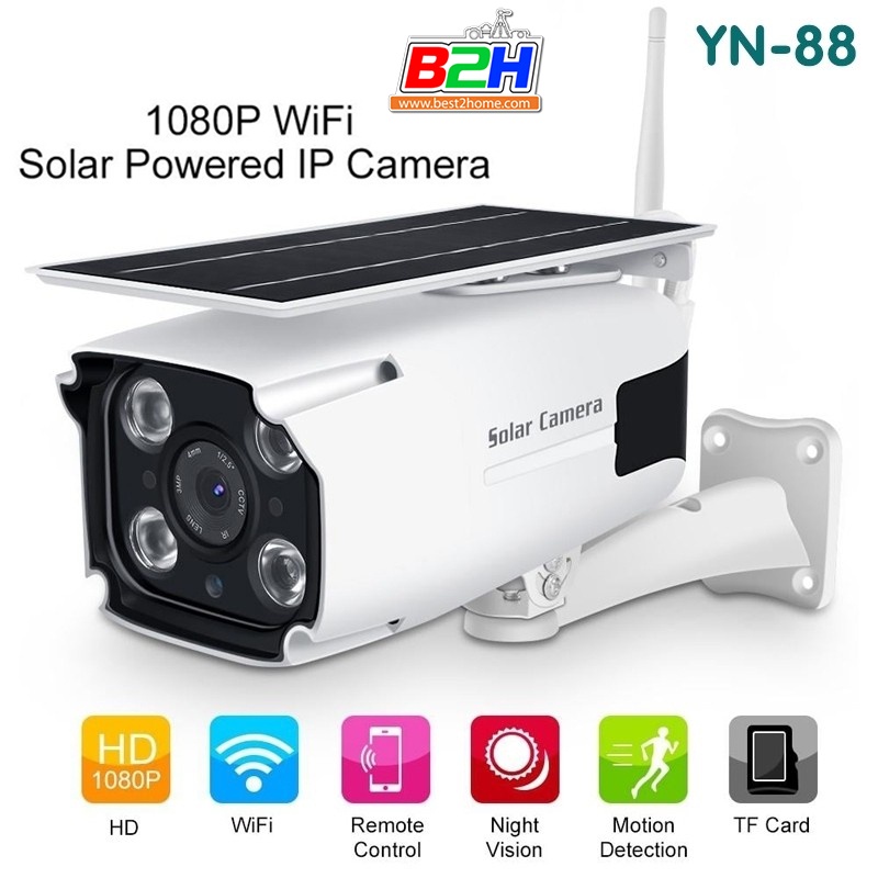 กล้อง Ip66 camera Solar กันน้ำ 2 ล้าน Wifi รุ่น YN88 | Shopee Thailand