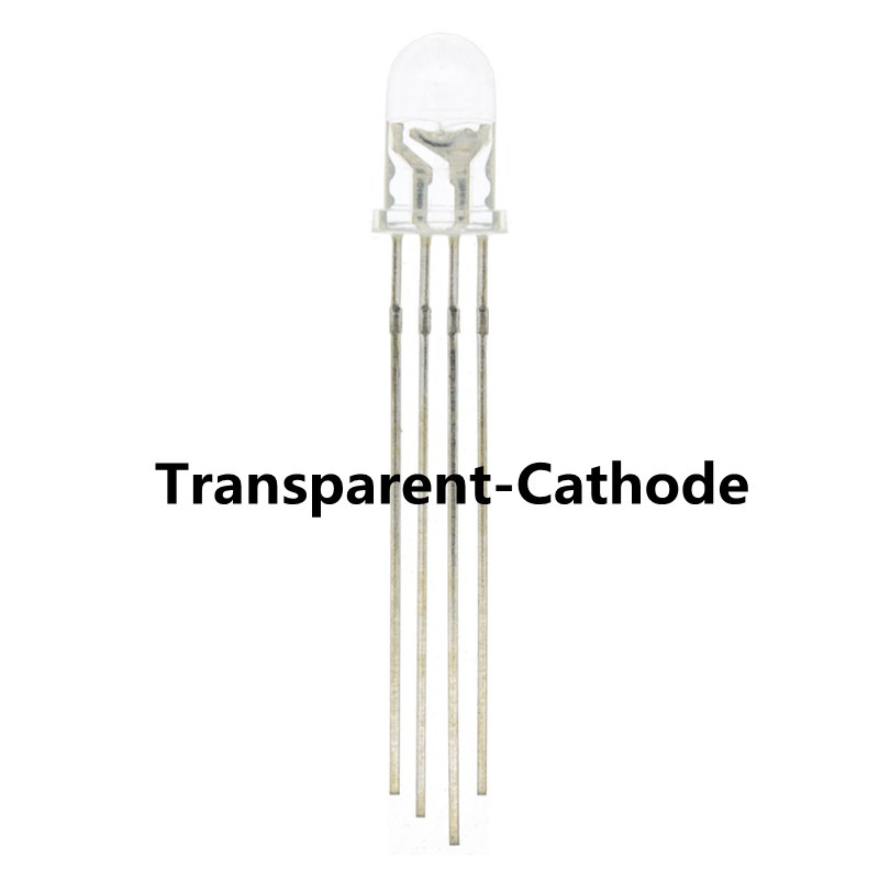 หลอดไฟ Led Rgb สีแดง เขียว ฟ้า Cathode Anode สี่ฟุต ไดโอด 5 มม