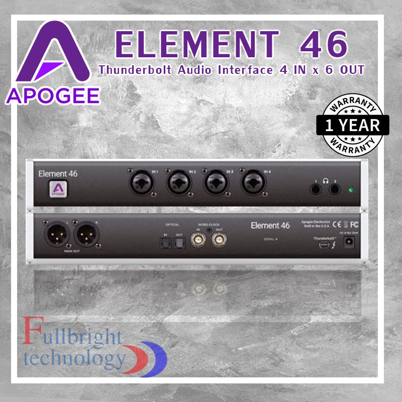 Apogee ELEMENT 46 : Thunderbolt Audio Interface 4 IN x 6 OUT รับประกัน ...