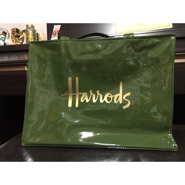 กระเป๋า Harrods Signature Tote แท้ สีเขียว ของใหม่!! | Shopee Thailand