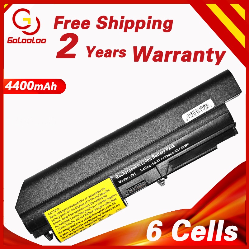Golooloo 6 Cells Laptop Battery For Lenovo ThinkPad R61 T61 R61i R61e ... Golooloo 6 Cells Laptop Battery For Lenovo ThinkPad R61 T61 R61i R61e ...