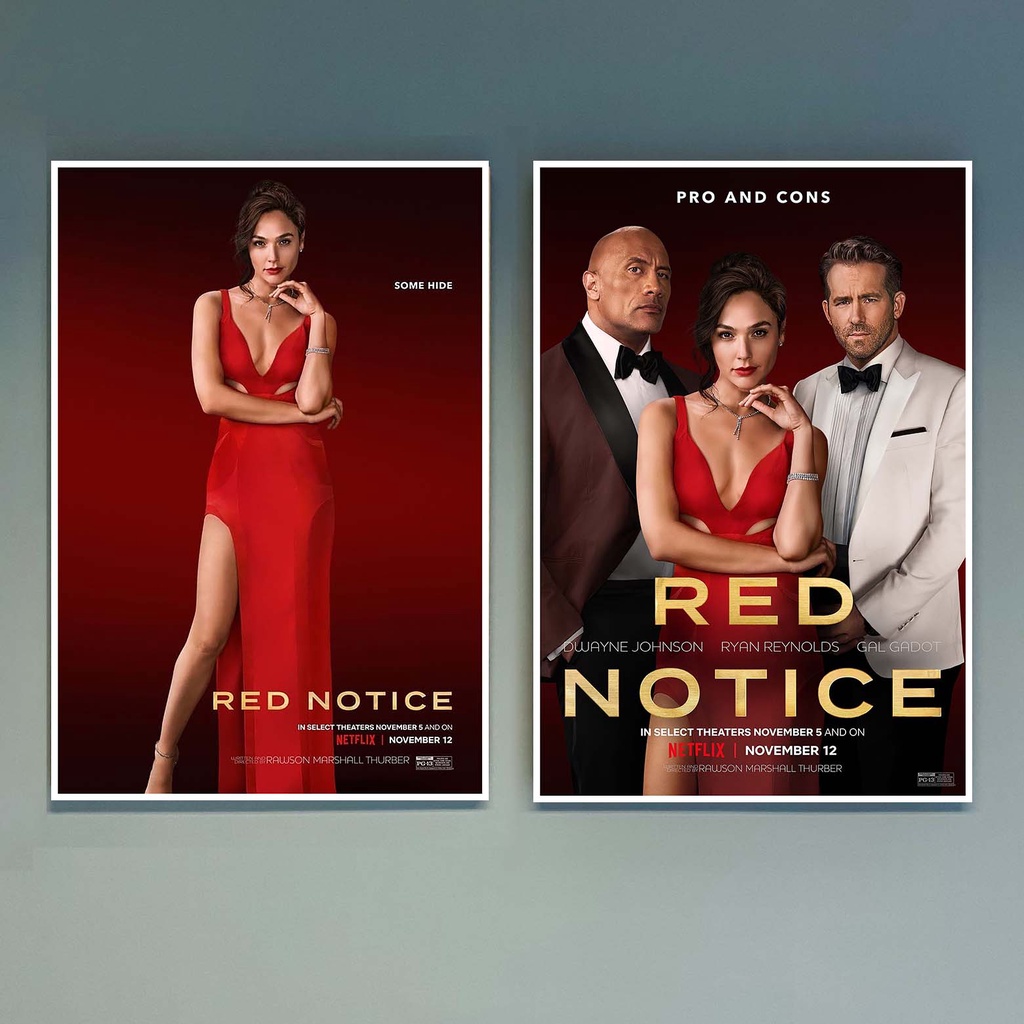 Red Notice Poster 2021 : Gal Gadot, Dwayne Johnson, Ryan Reynolds ...