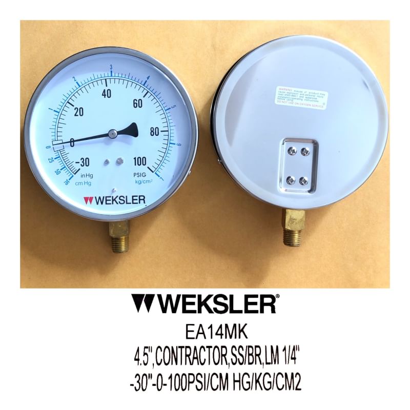 เกจวัดแรงดัน Pressure gauge weksler EA14 | Shopee Thailand