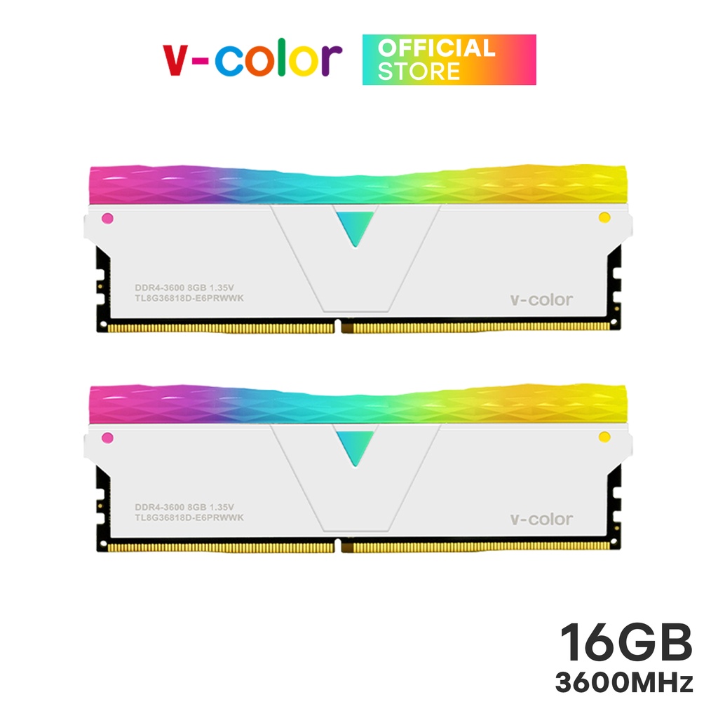 v-color RAM PC Prism Pro RGB 16GB (8GBx2) DDR4 Bus 3600MHz | Shopee ...
