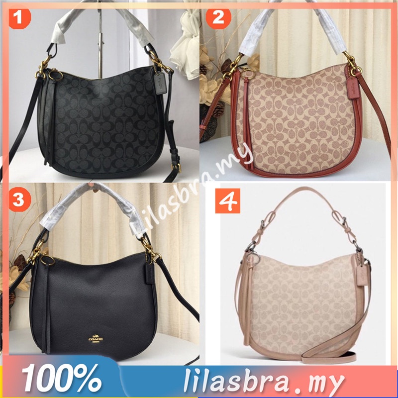 Sutton Hobo In Signature Canvas 38580 35593 กระเป๋าฮาล์ฟมูน Coac h ...