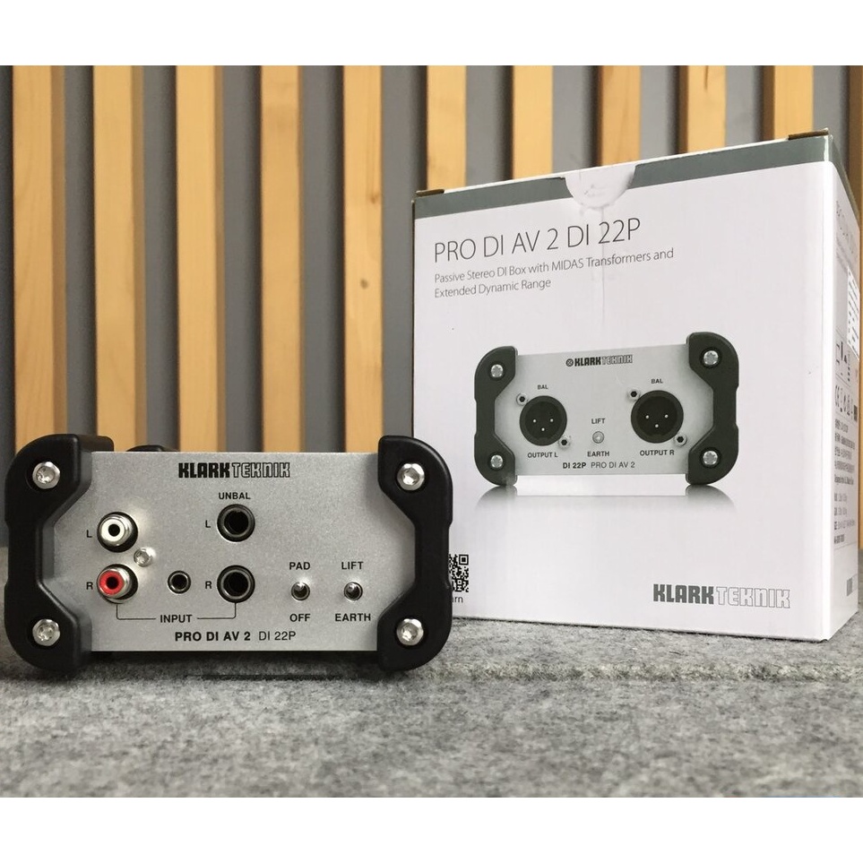 KLARK TEKNIK Di-22P Passive Stereo DI Box Fully transformer isolated ...