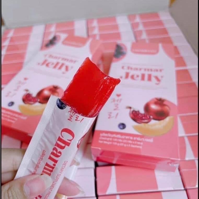 Charmar Jelly ชาร์มาร์เจลลี่ 1 กล่อง/ 5 ซอง ของแท้100% ส่งตรงจากบริษัท เจลลี่กลูต้าผสมวิตามิน ...