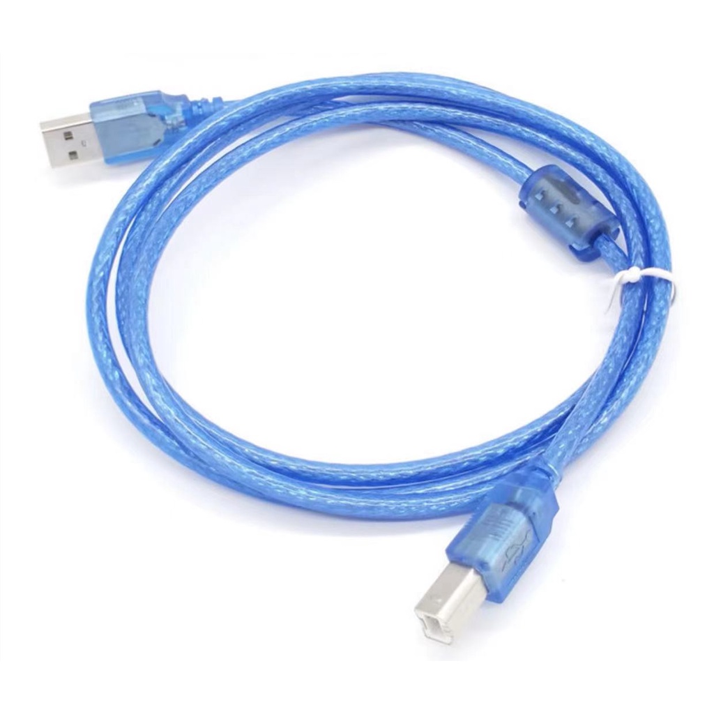 สาย USB TO Printer USB 2.0 สายปริ้นเตอร์ ยาว 1.5M 3M 5M 10M สีฟ้า ...
