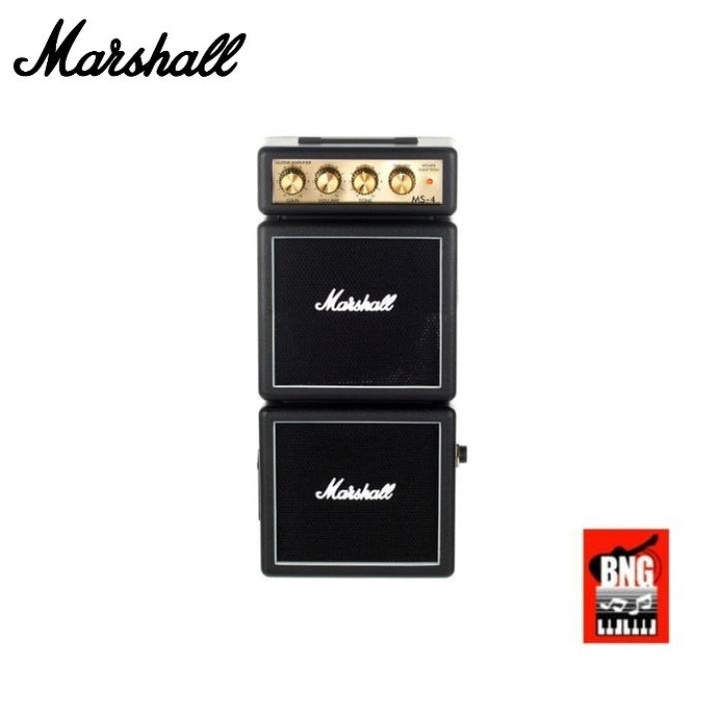 MARSHALL MS-4 มินิแอมป์ Micro Stack ขนาดพกพา + พร้อมอะแดปเตอร์ 9V ...