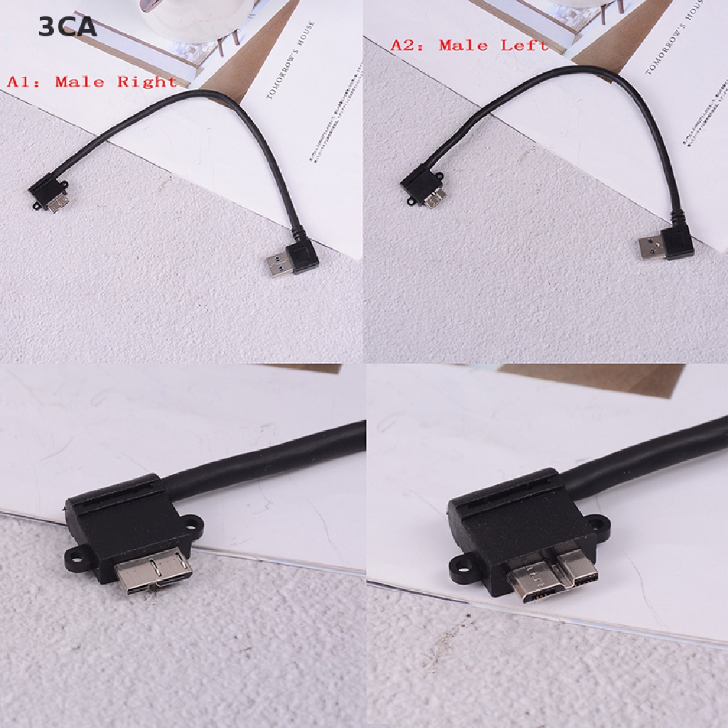 3CA Left/Right angled 90 degree usb 3.0 A male to micro B male 90 ...