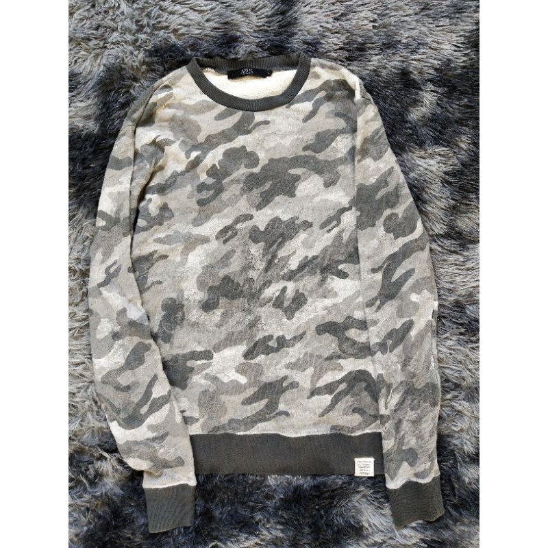 Azulเสื้อกันหนาวแบบสวมไหมพรมลายทหาร | Shopee Thailand