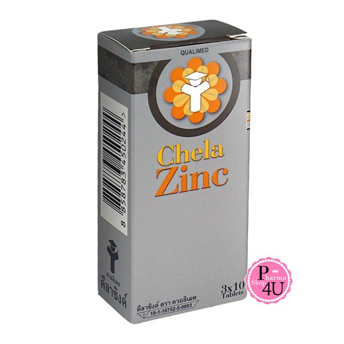 3แผง ไม่มีกล่อง ChelaZinc 30tabs Chela Zinc สังกะสี [9879] | Shopee ...