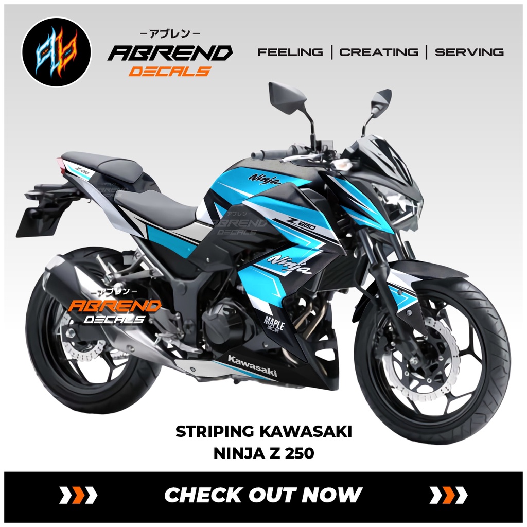Graphic Ninja Z 250 Striping / Kawasaki Z250 สติ๊กเกอร์มอเตอร์ไซค์ ...