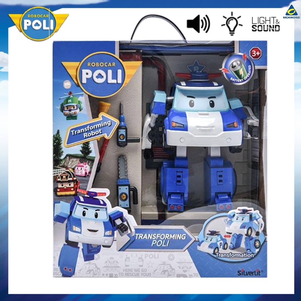 Robocar Poli(โรโบคาร์โพลิ)Sound & Light Transforming Poli ของเล่นโรโบคา ...
