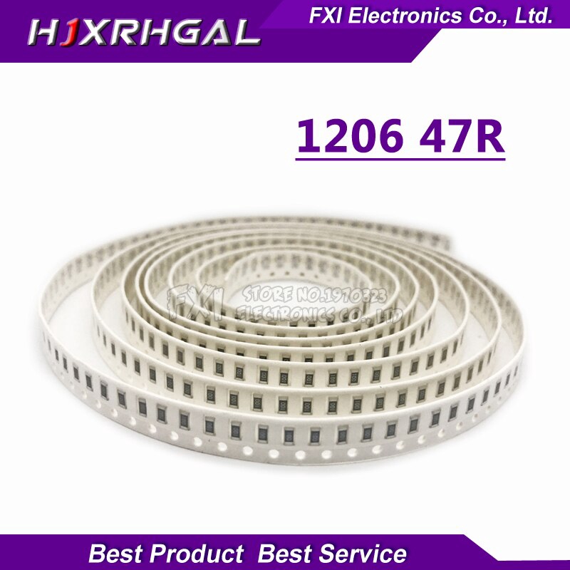 100PCS 1206 SMD Resistor 47 ohm chip resistor 0.25W 1/4W 47R new ...
