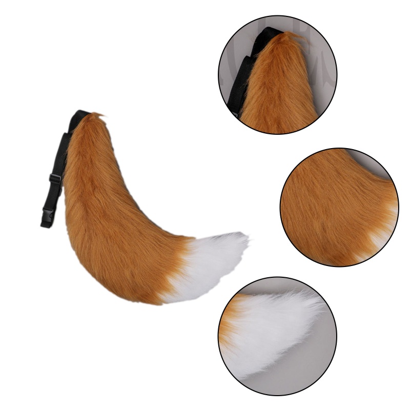 Kin ตุ๊กตาหางคอสเพลย์ฮาโลวีนหาง Fox Tail Prop แฟนซีปาร์ตี้เครื่องแต่ง ...