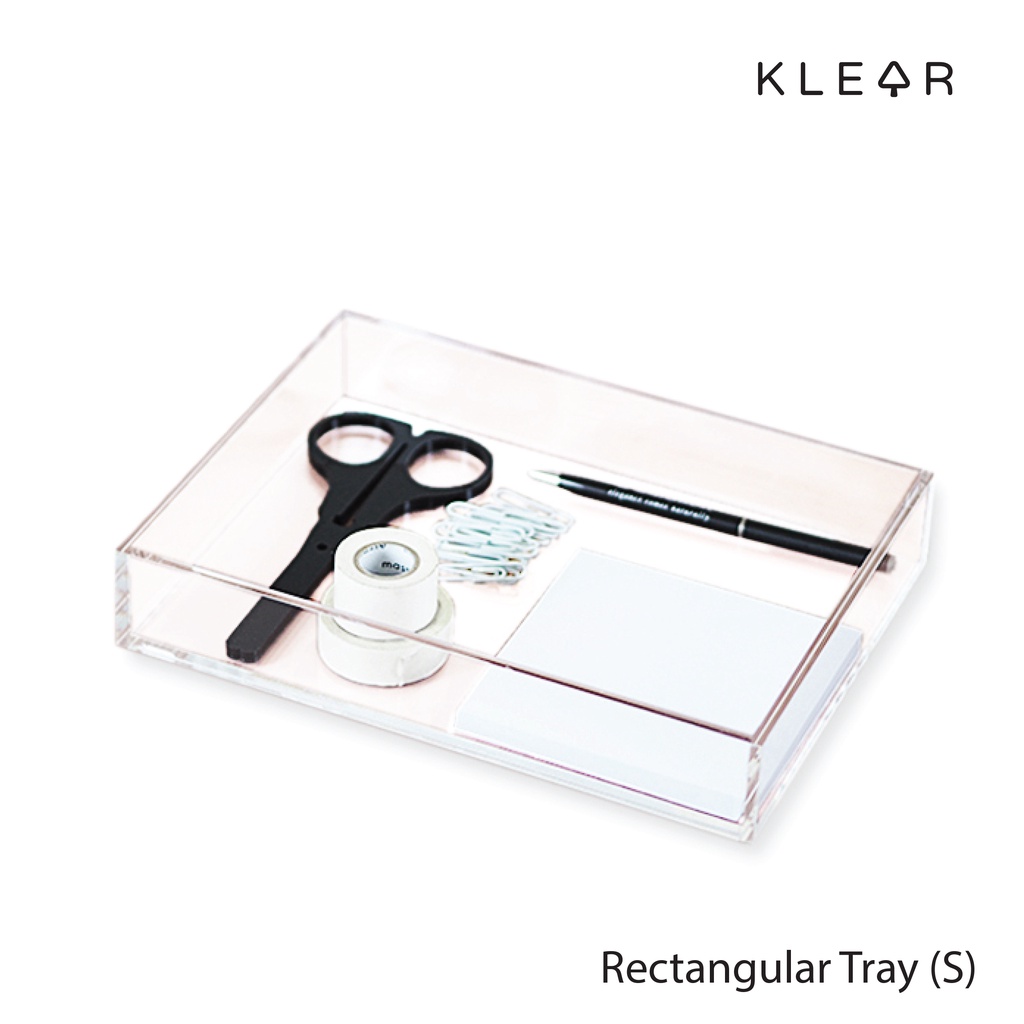 KlearObject Rectangular Tray (S) ถาดอะคริลิคใส ใส่ของ ใส่อุปกรณ์ ได้เอนกประสงค์ วางของบนโต๊ะ วาง ...