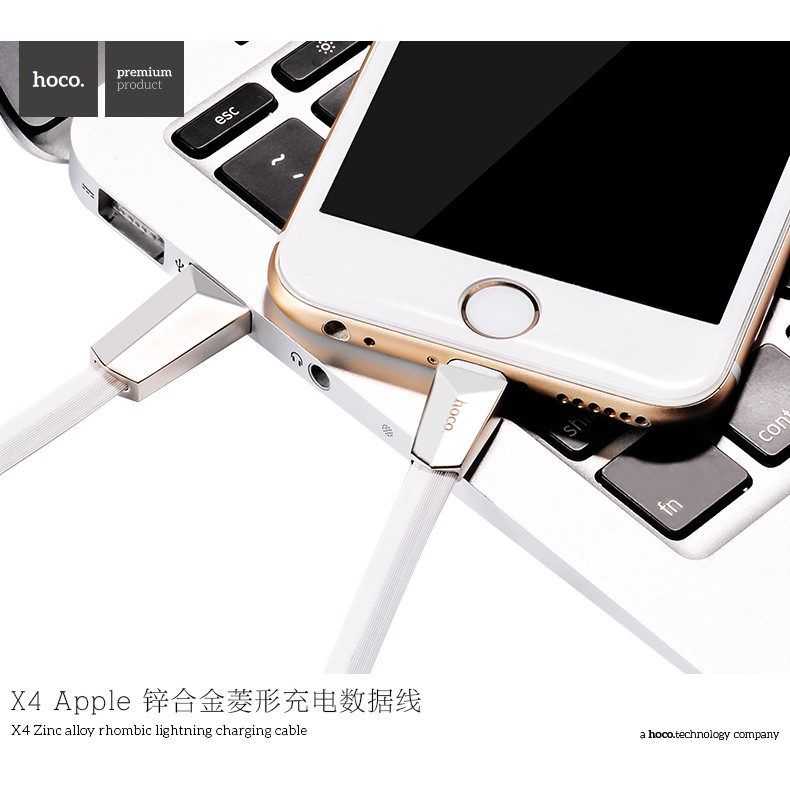สายชาร์จ Hoco iPhone ของแท้ รุ่น X4 Lightning (1.2m) | Shopee Thailand