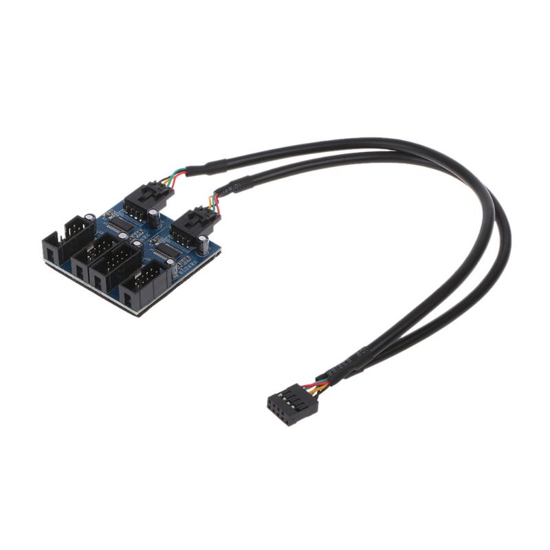 Winu PC แชสซีภายใน 9Pin USB2 0 ชาย 1 ถึง 4 หญิง Splitter PCB Chipset ...