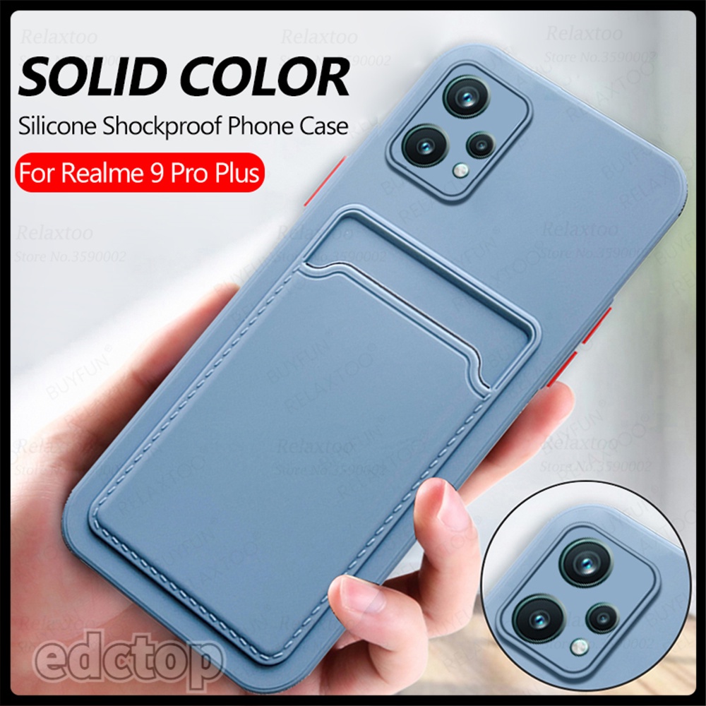 Card Wallet Back Case For Oppo Realme 9 Pro Plus Silicone Soft Cover ...