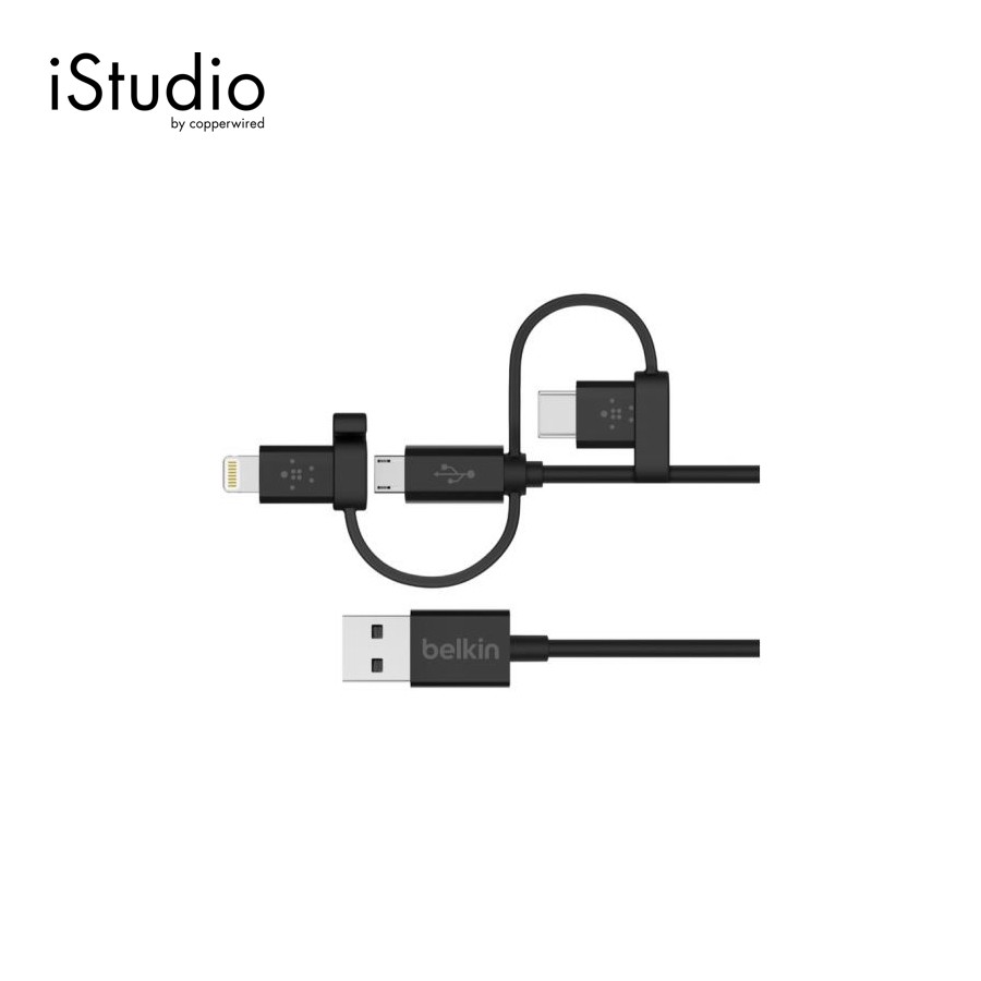 BELKIN Micro USB, Lightning And USB-C Charge Cable 1.2m สายชาร์จที่ ...