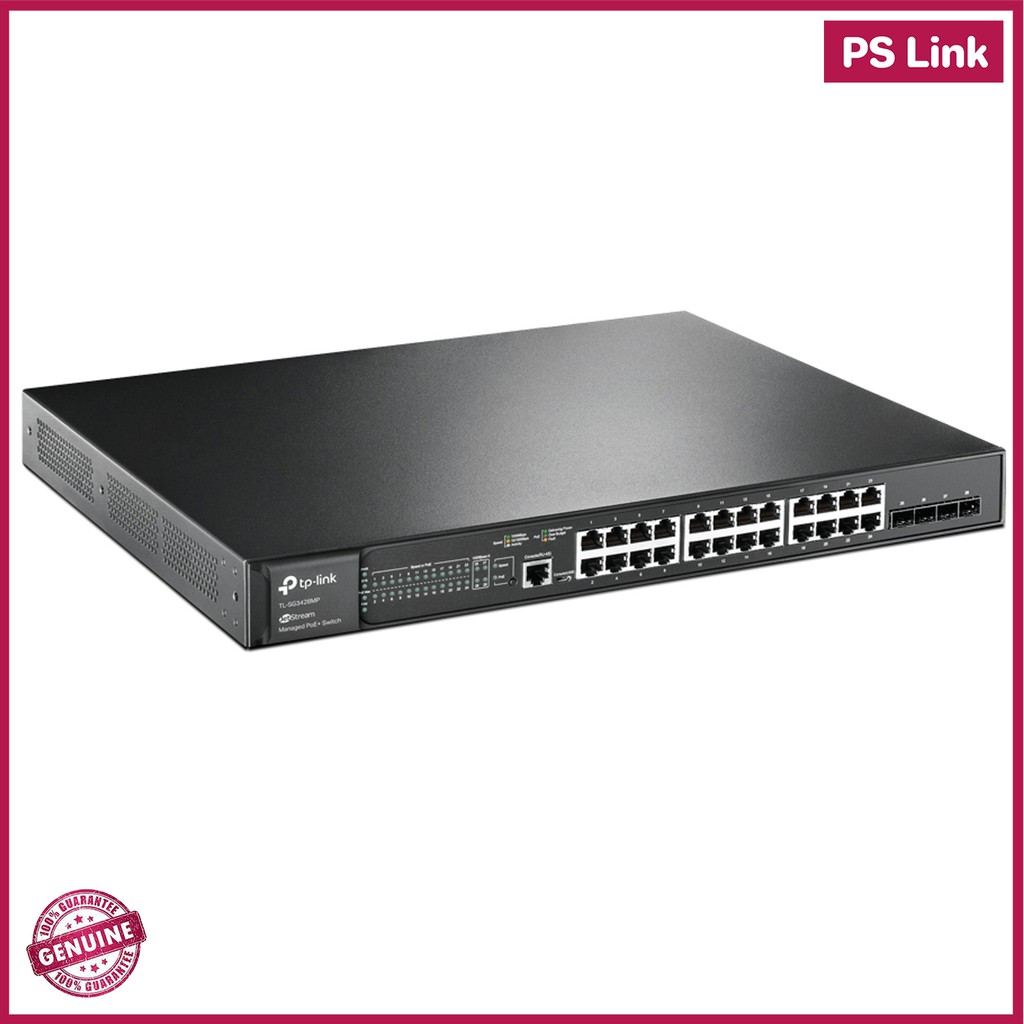 TP-LINK TL-SG3428MP JetStream 28-Port Gigabit L2 Managed Switch with 24 ...