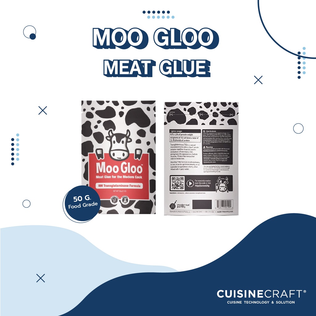 Moo Gloo Meat Glue RM TRANSGLUTAMINASE 50G Food Grade | Shopee Thailand