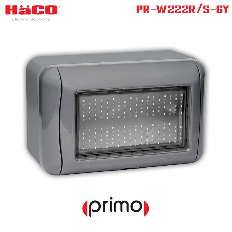 HACO หน้ากากกันน้ำแบบลอย+พร้อมกล่อง 3 ช่อง รุ่น PR-W222R/S-GY | Shopee Thailand