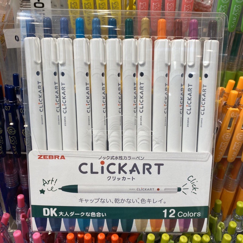 ZEBRA CLiCKART 12/36 Colors ปากกาเมจิแบบกด | Shopee Thailand