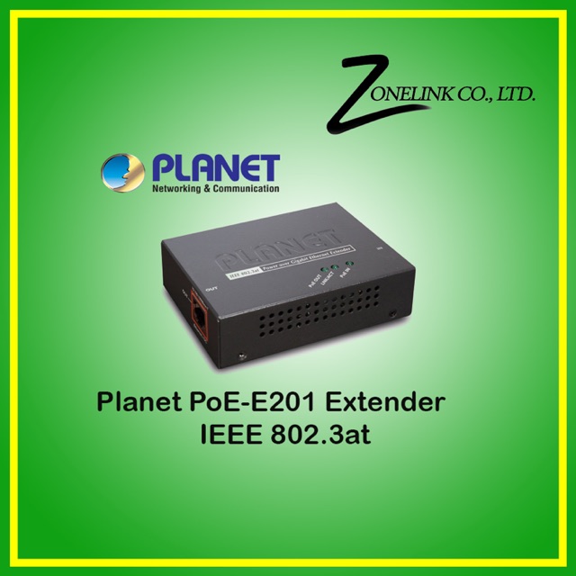 PoE-E201 IEEE802.3at Power Over Gigabit Ethernet Extender Planet ...