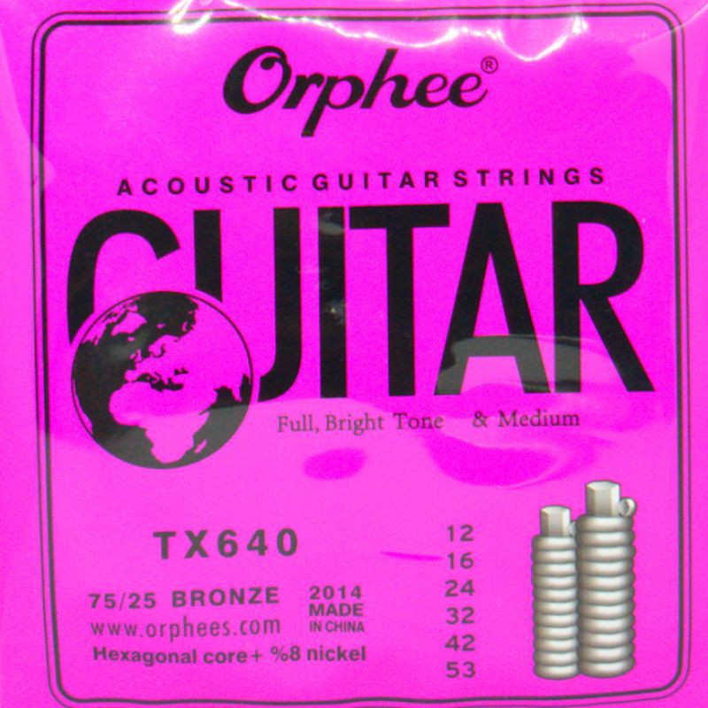 Orphee String สายกีตาร์ โปร่ง TX620 TX630 TX640 75/25 Bronze | Shopee ...