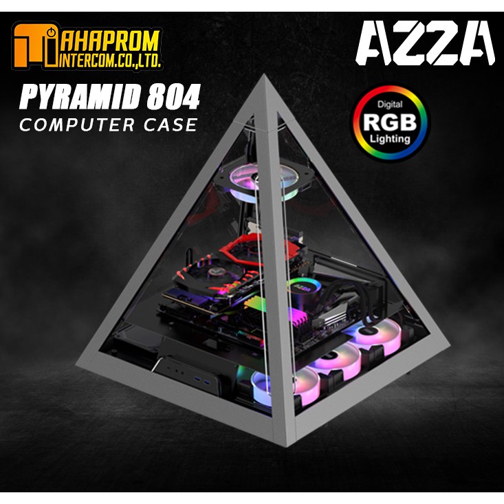 เคสคอมพิวเตอร์ AZZA Pyramid 804 Innovative case -ATX Mid Tower ราคา ...
