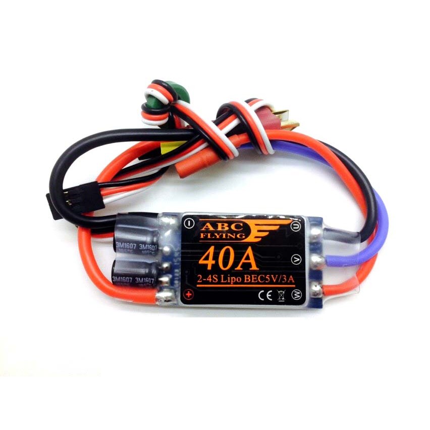 สปีดABC 40a+เชื่อมปลั้กให้แล้ว BEC5V/3A สปีดคอนโทร เครื่องบินบังคับ ชุด ...