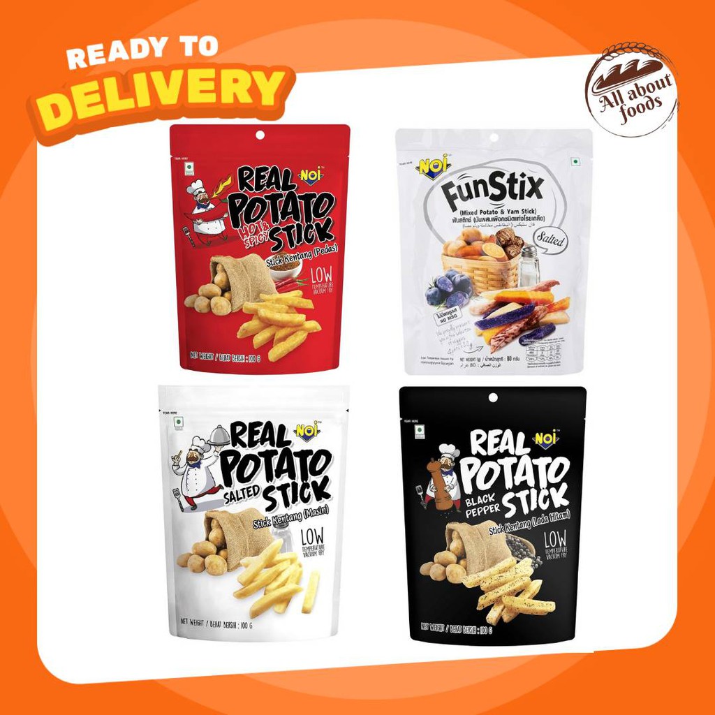 NOI Funstix Mixed Potato Yam Stick with Salt, Noi real potato stick มัน ...