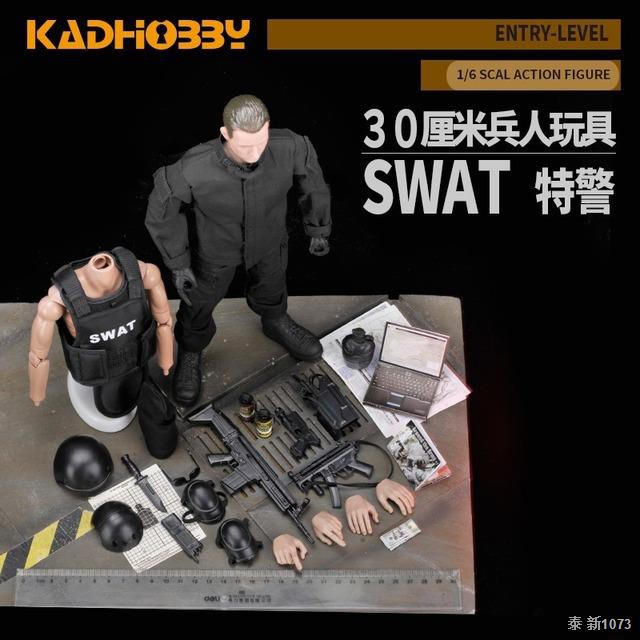12" SWAT Soldier Figure 1/6 Scale Special Force Model 30 Movable Joints ...