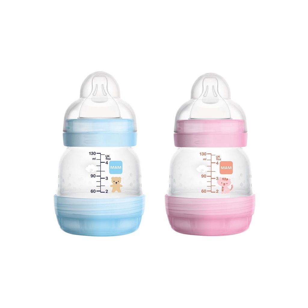 MAM ขวดนมป้องกันโคลิค 4.5 oz. (130ml)/ 5.5 oz.(160ml) คละสี ขวดนมเด็ก ขวดนมเด็กอ่อน | Shopee ...