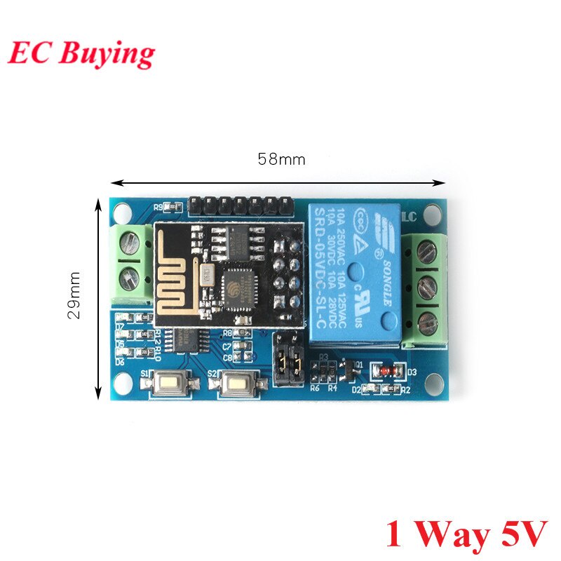 Esp8266 ESP-01 5V 12V 1 2 โมดูลรีเลย์ WIFI 4 ทาง ESP01 WIFI ไร้สาย ...