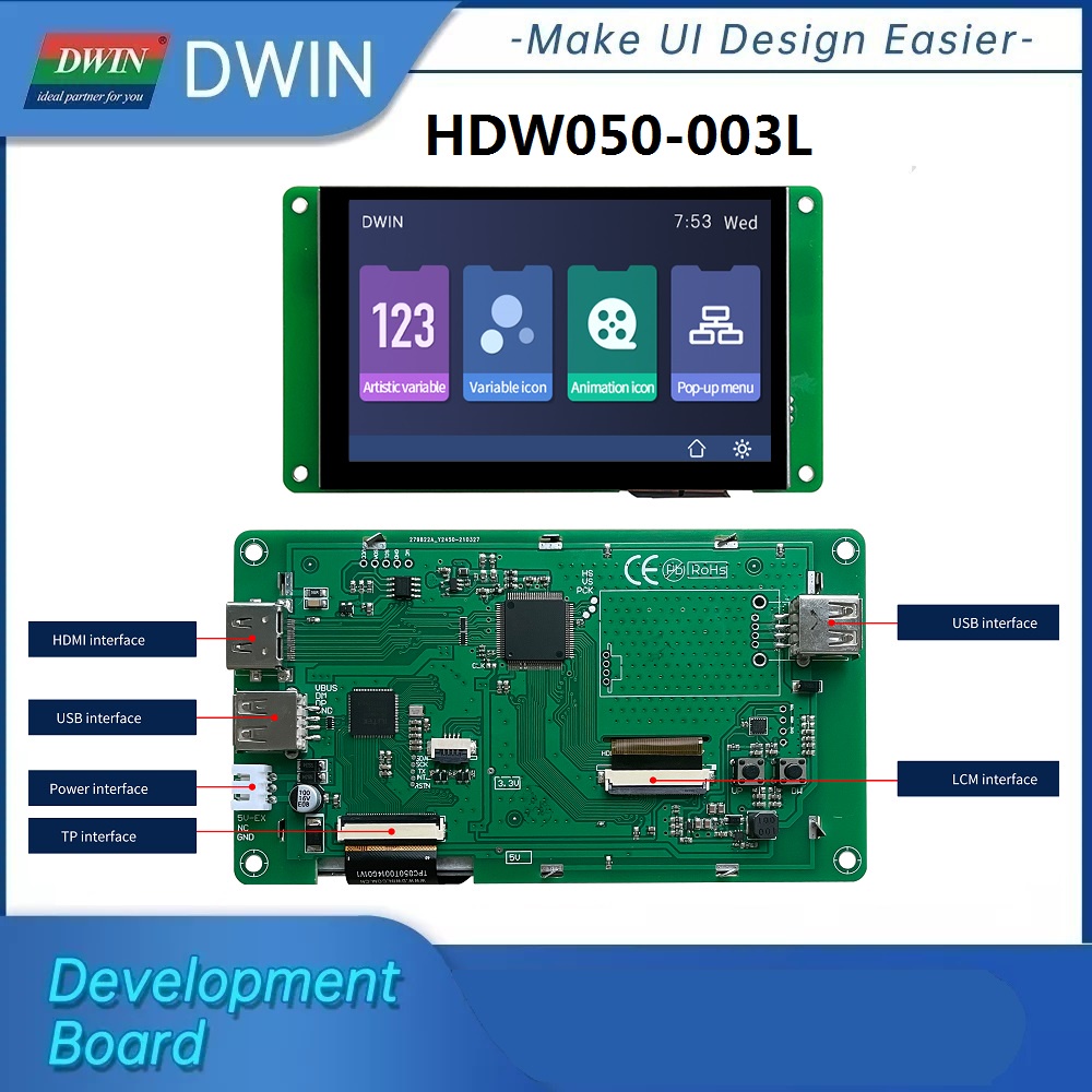 DWIN 4.3/5/7/10.1/12.1/15.6/21.5 Inch High Brightness LCD Module Display With Capacitive Touch ...