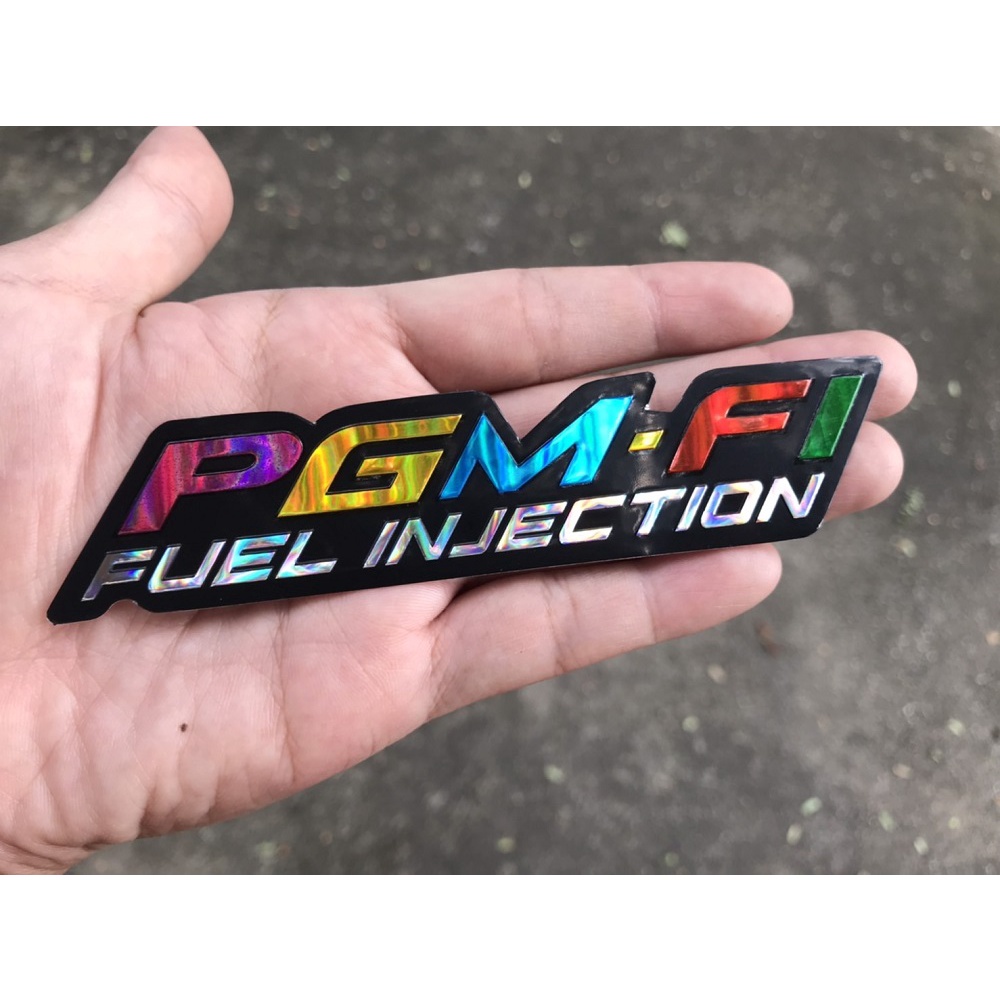 สติ๊กเกอร์ Pgm Fi Fuel Injection สติกเกอร์ [2ชิ้น] PGM-FI Honda แต่งรถ ...
