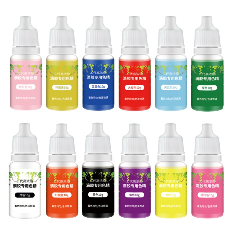 STA Epoxy Resin Pigment Dye 12 สีชุดโปร่งใส 10ml UV เรซิ่น Colourant ...