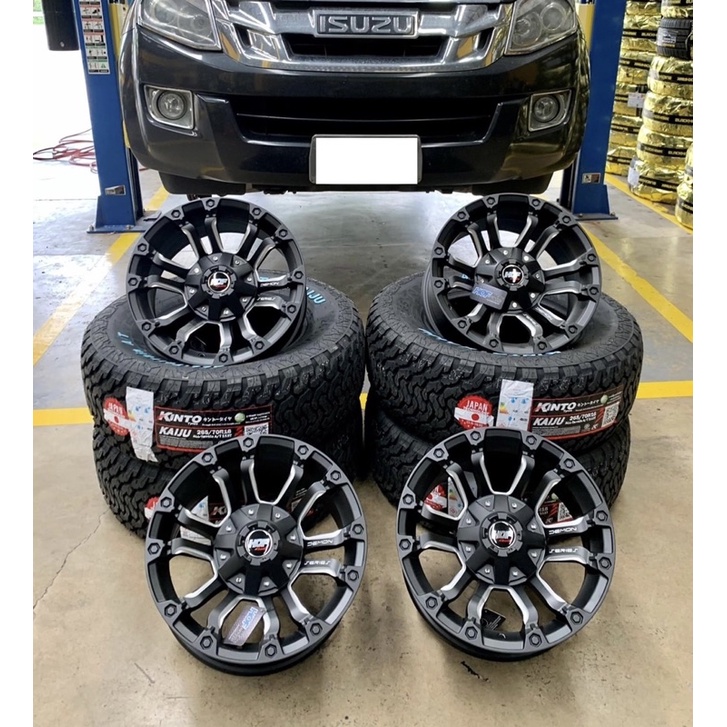 แม็กขอบ16 พร้อมยางไทยAT ปี23 (4ล้อ) | Shopee Thailand