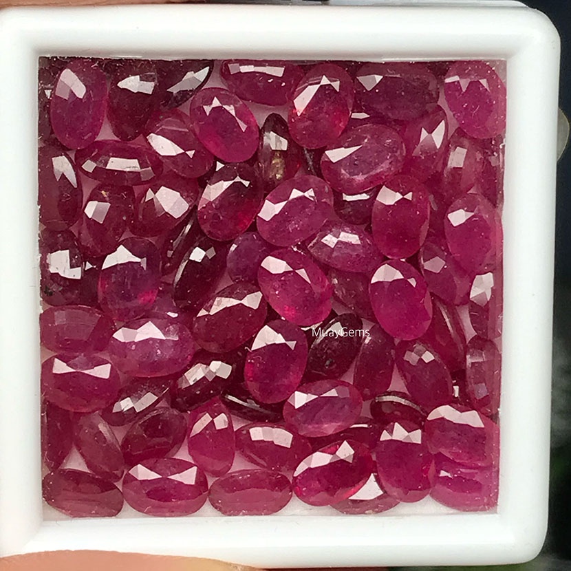 A5555 พลอยแท้ ทับทิม ขนาด 6x4 มิล (มีใบรับประกันจากร้าน) | Shopee Thailand