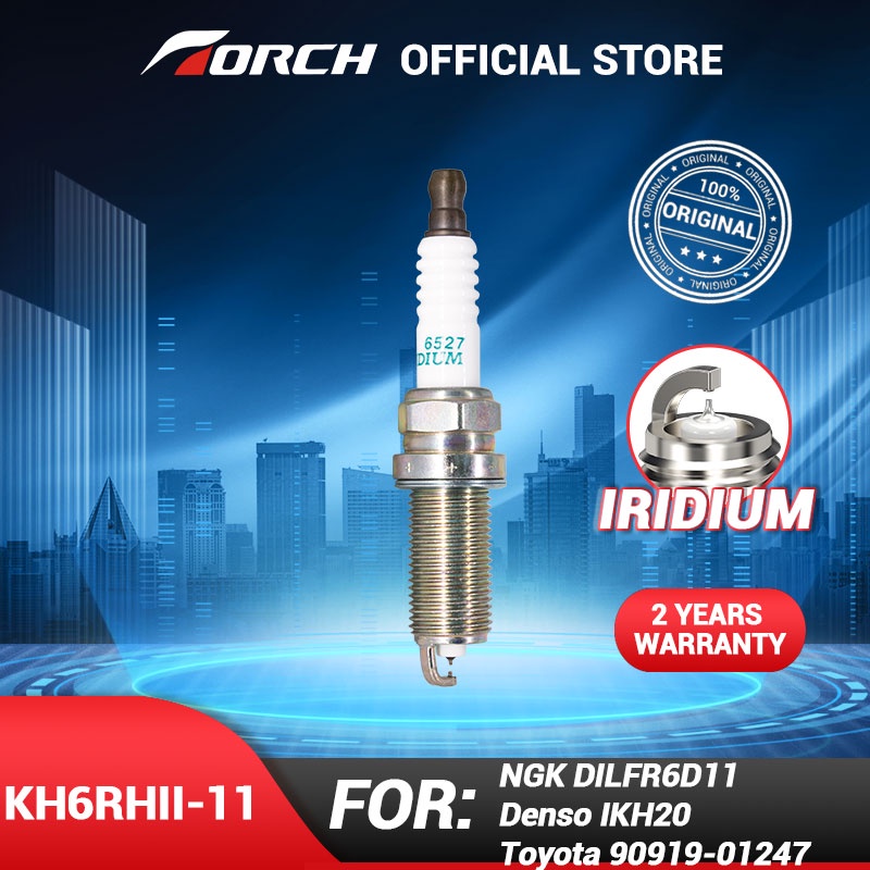 NGK DILFR6D11 เปลี่ยนไฟฉาย China double Iridium Spark Plug KH6RHI-11 ...