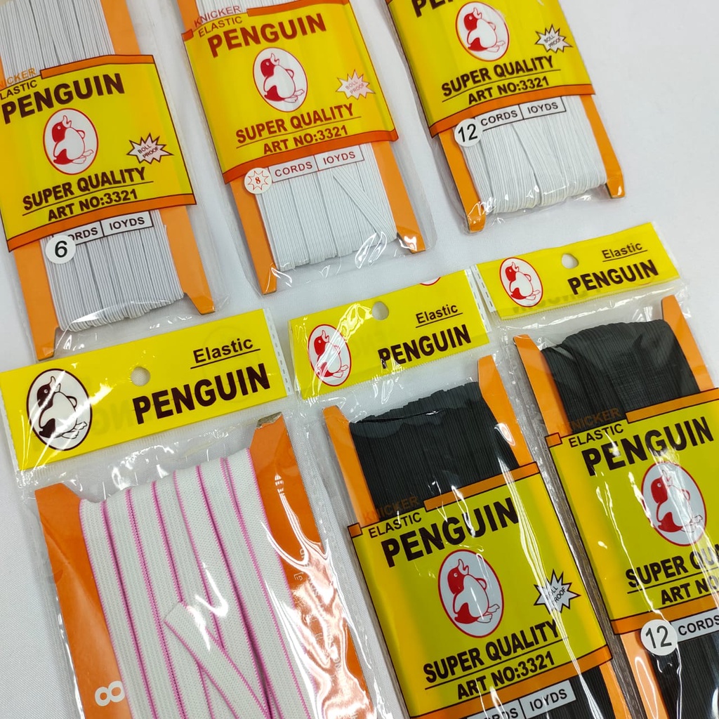 9 เมตร +-/ แพ็ค PENGUIN SUPER QUALITY NICKER ELASTIC/ SERBAGUNA TALI ...