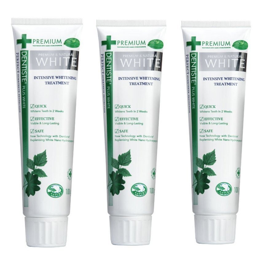 Dentiste' Premium Natural White Toothpaste 100 g. (3Pcs) | Shopee Thailand