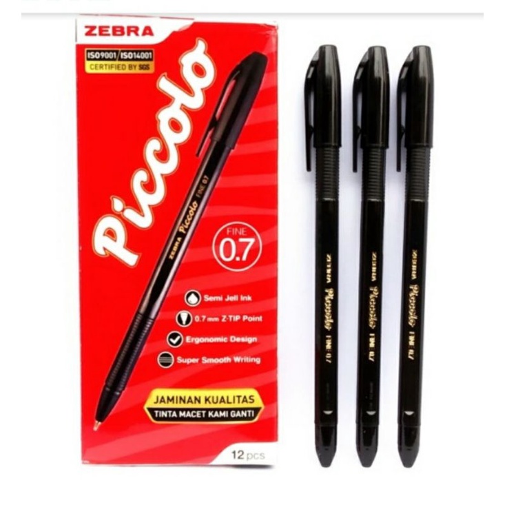 ปากกาลูกลื่น Zebra Piccolo 0.7 กึ่งเจล BLACK BLUE Ready | Shopee Thailand