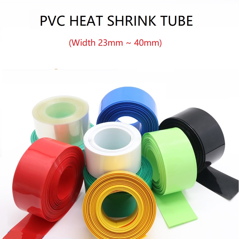10เมตร PVC Heat Shrink Tube ความกว้าง 23mm 27mm 29.5mm 31mm 36mm 40mm ...