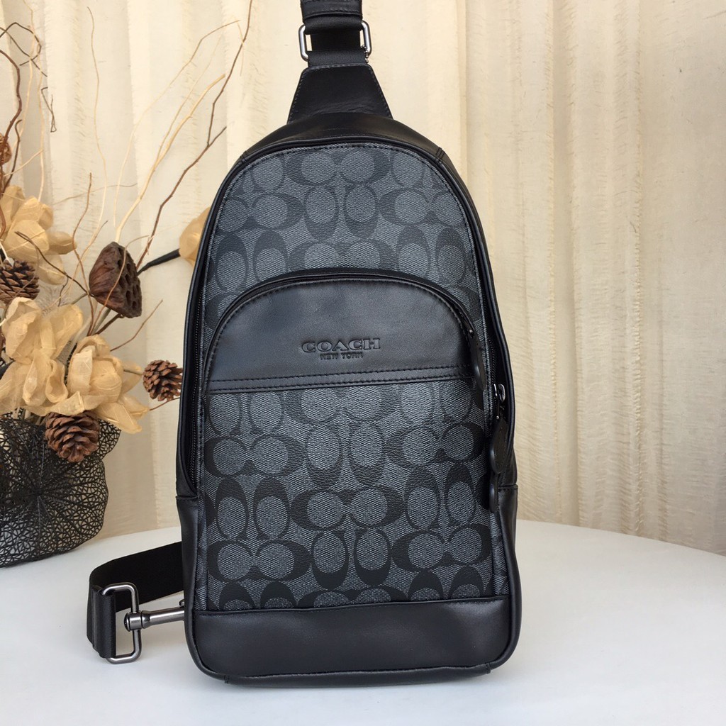 us นำเข้า⭐️ COACH MEN กระเป๋าคาดหน้าอก crossbody WAIST กระเป๋าสะพายไหล่ ...