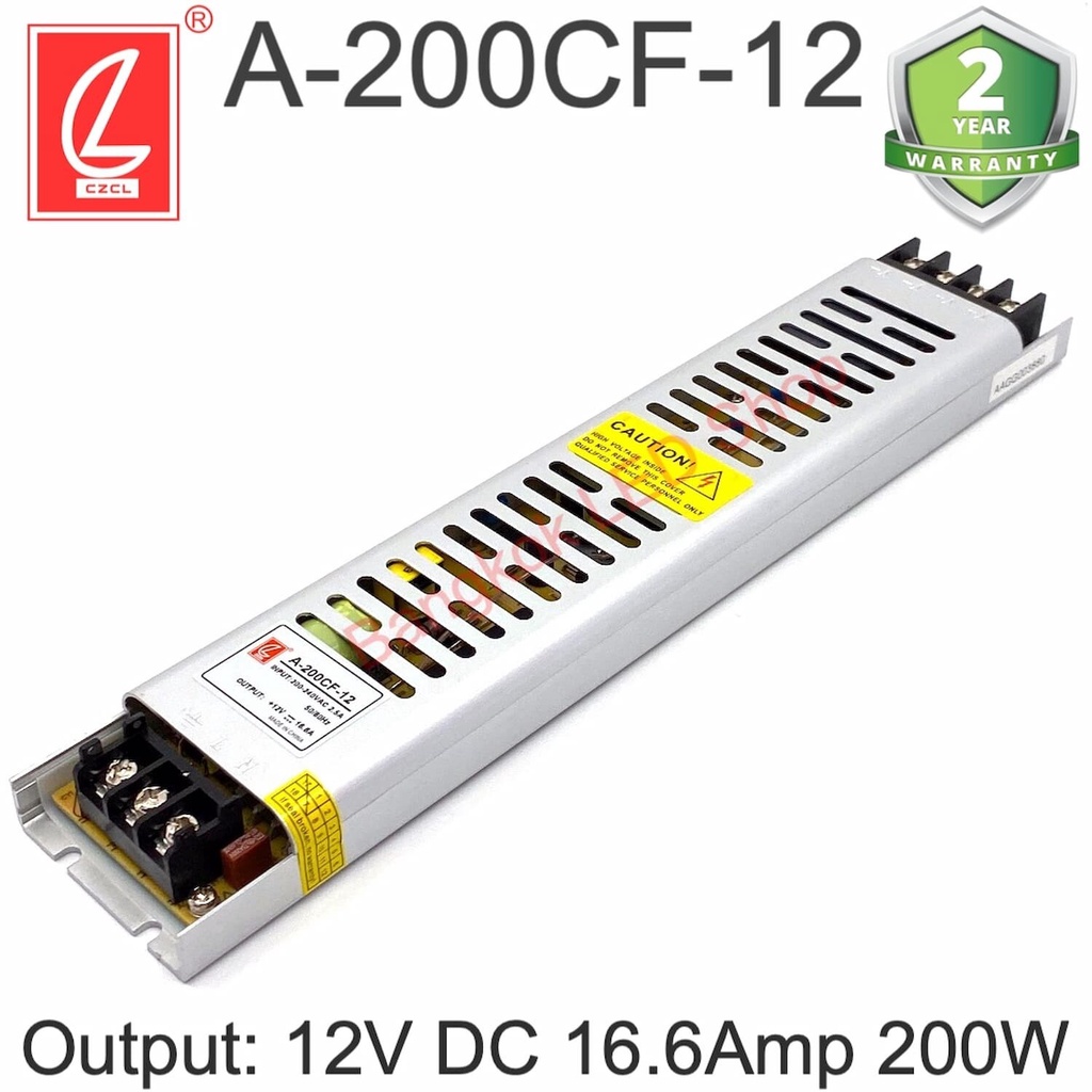 A-200CF-12, A-200CF-24 สวิทซ์ชิ่ง พาวเวอร์ซัพพลาย Slim Model IP20 รุ่น ...