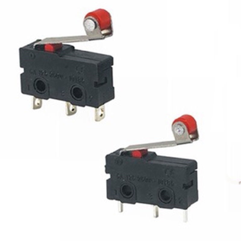 ลิมิตสวิทช์ 5A 250V 3 พิน KW11-3Z 3-Pin Micro มีล้อLimit Switch Roller Lever Pulley 5A 250V Snap ...